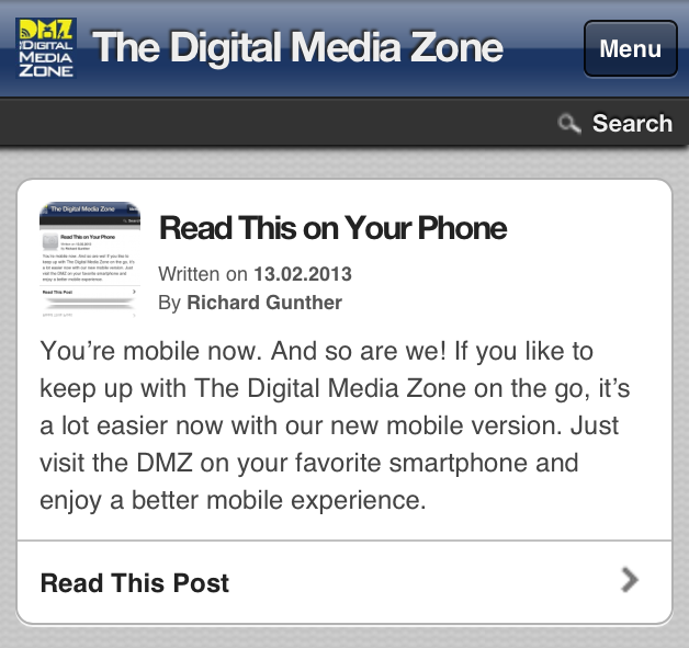 Read This on Your Phone - The Digital Media Zone